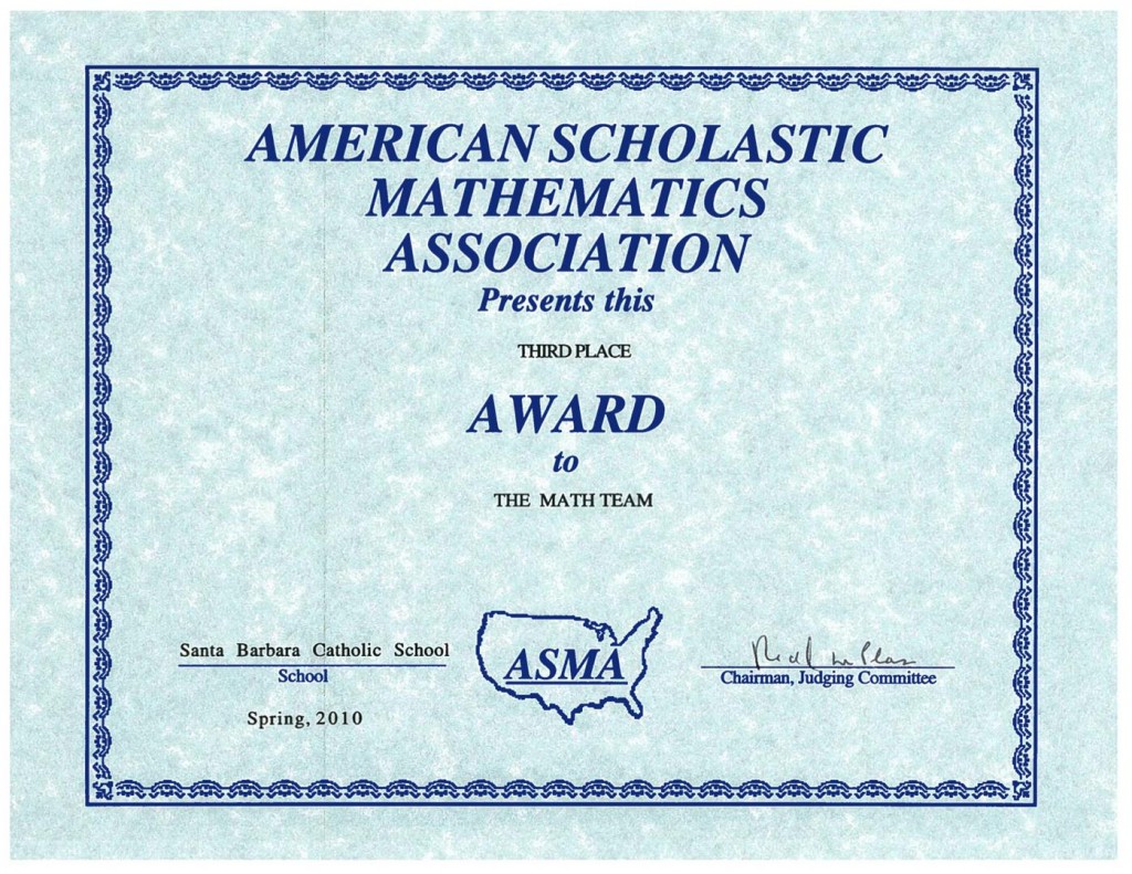 Congratulations to SBCS Math Counts Team – Santa Barbara Catholic ...