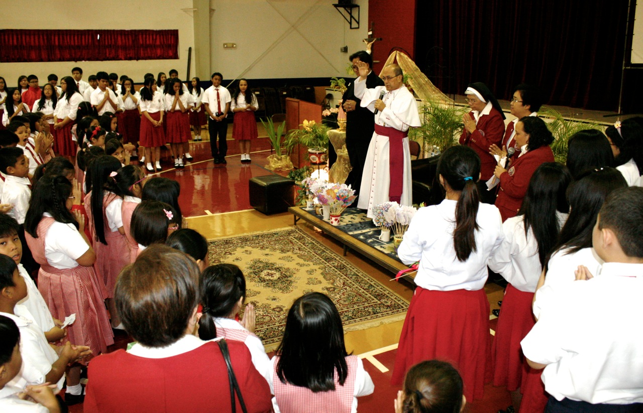 Archbishop Anthony Apuron Visits Santa Barbara Catholic School! – Santa ...